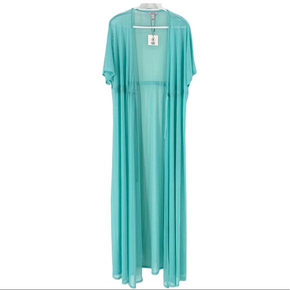 Revamped | Intimates & Sleepwear | Revamped Mesh Robe Maxi Dress Mint ...